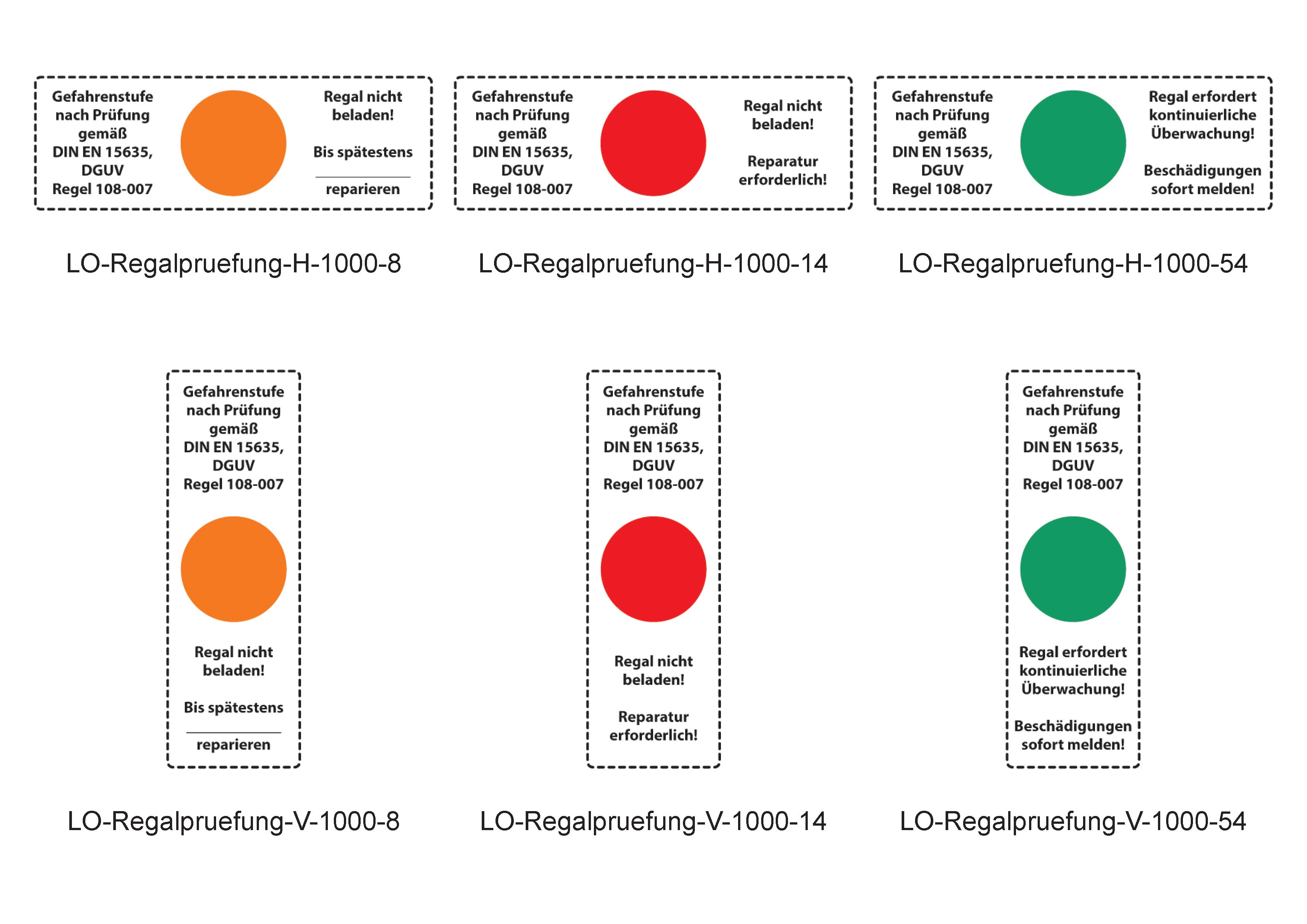 Regalprüfung Aufkleber – EtikettenStar